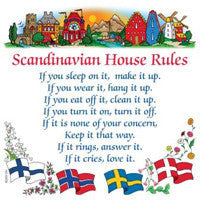 Norwegian Gift Wall Tile: Scandinavian House Rules