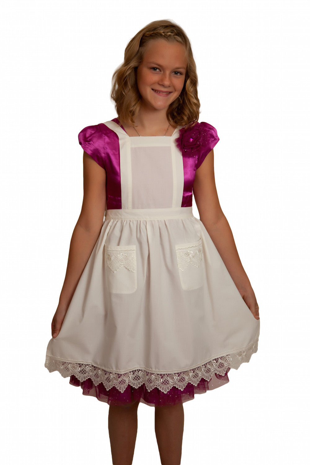 Dutch Girls Lace Ecru Full Apron (Ages 8-16)