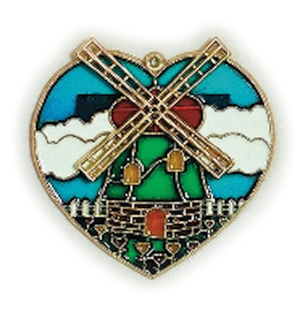 Blue Heart Windmill Design Sun catcher